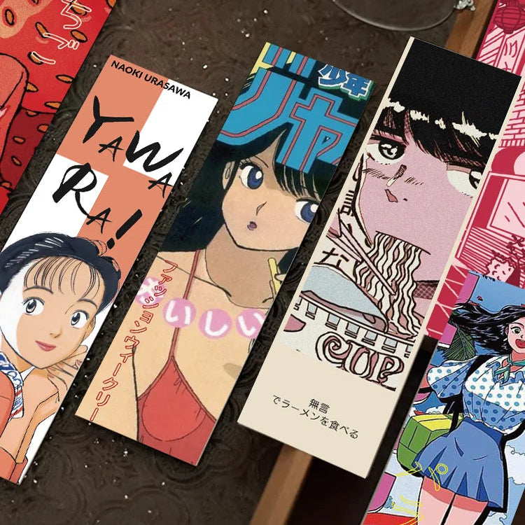 Set of 30 Japanese Vintage Anime Bookmarks – 80s Retro Style Paper Pag ...